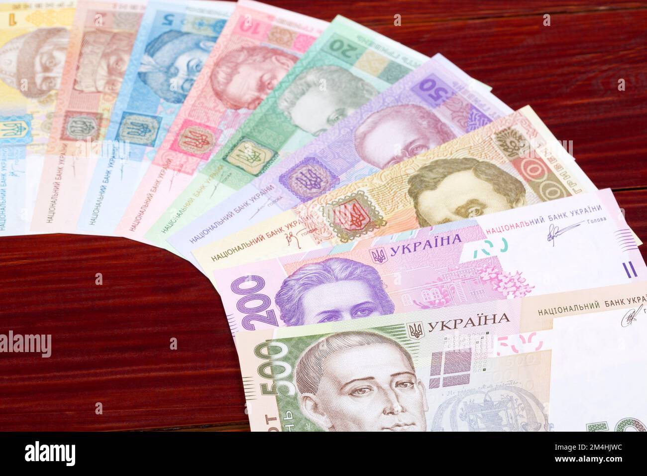 Ukrainian money - hryvnia a business background Stock Photo - Alamy