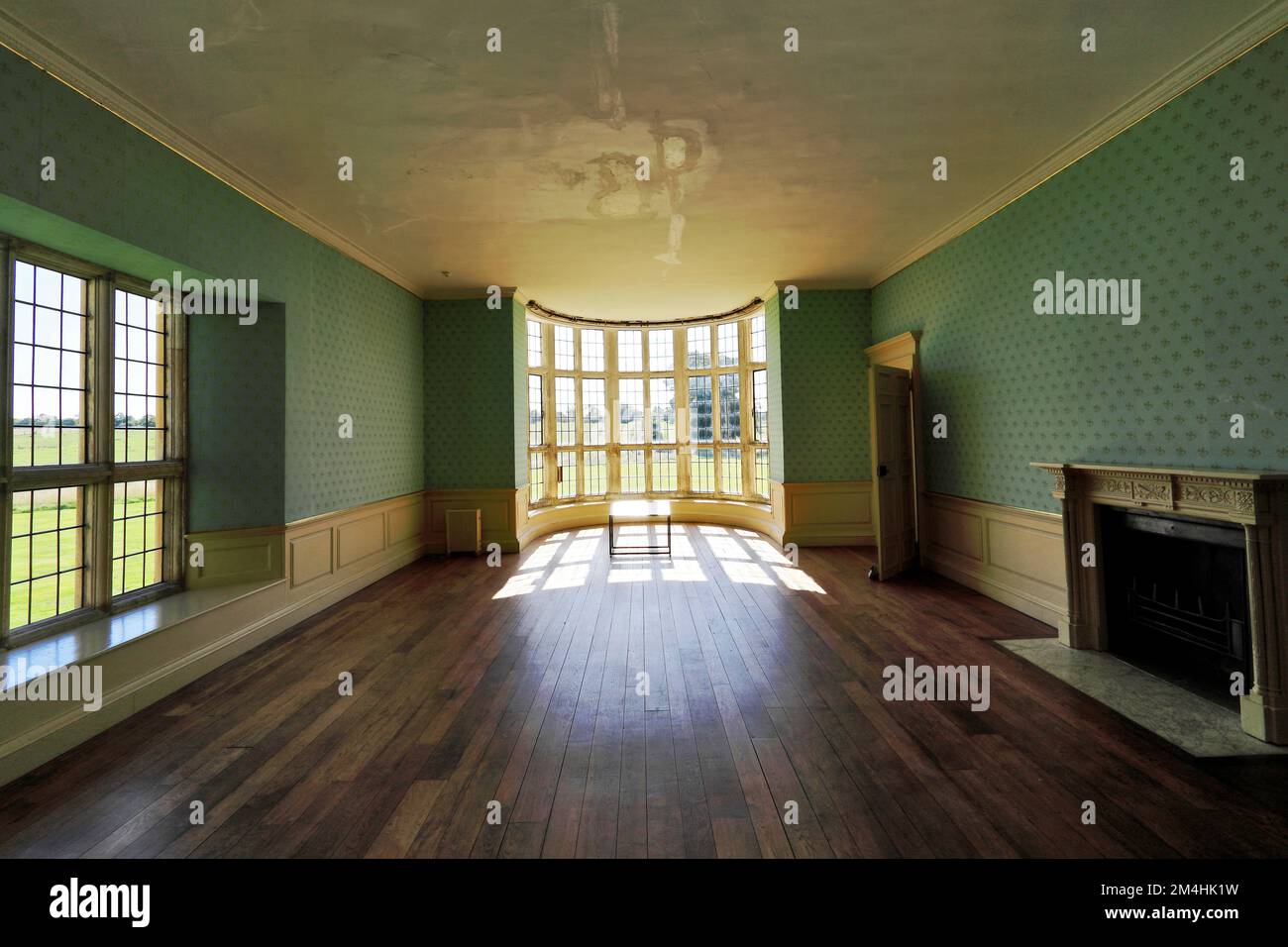 Interior view of Kirby Hall, an Elizabethan country house, near Gretton ...