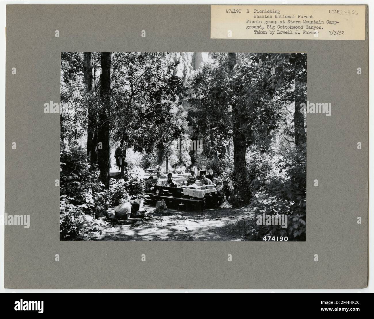 Camping and Picnicking - Utah. Photographs Relating to National Forests ...