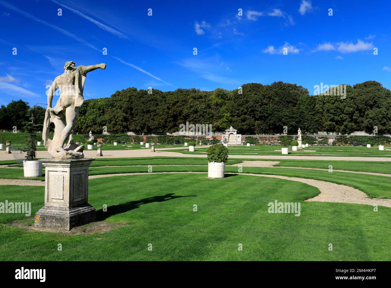 Summer view of Kirby Hall, an Elizabethan country house, near Gretton ...
