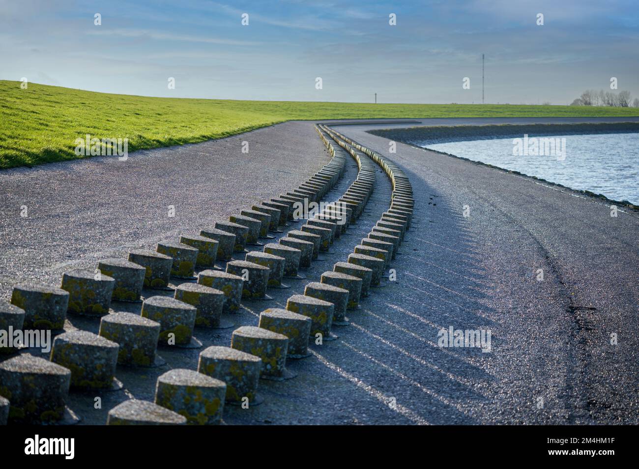 Wave breaking installation to prevent erosion on a dyke on the North ...