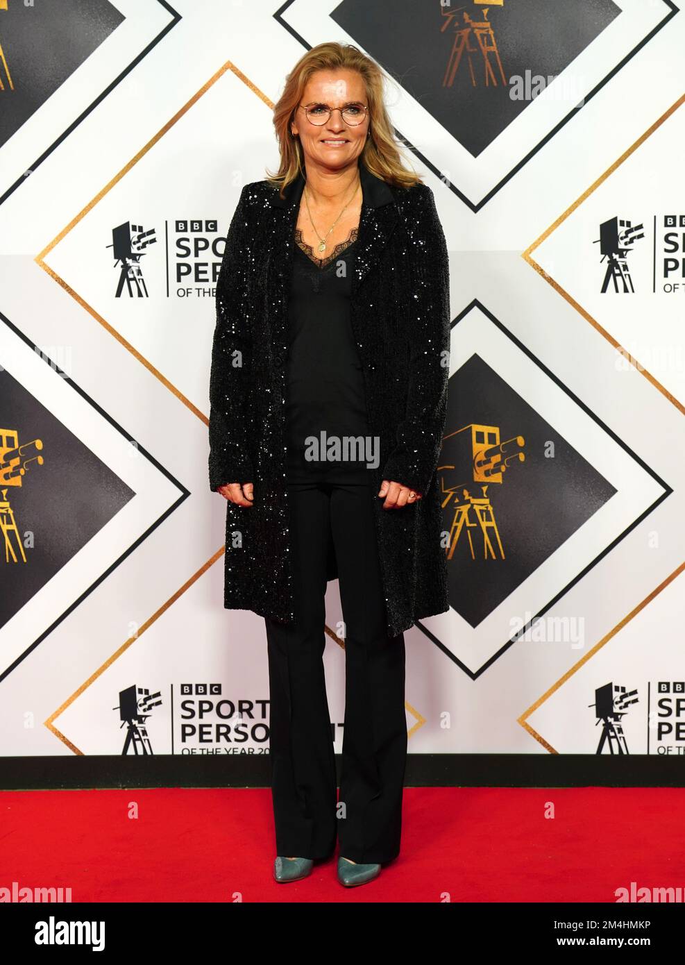 Sarina Wiegman poses on the red carpet prior to the BBC Sports ...