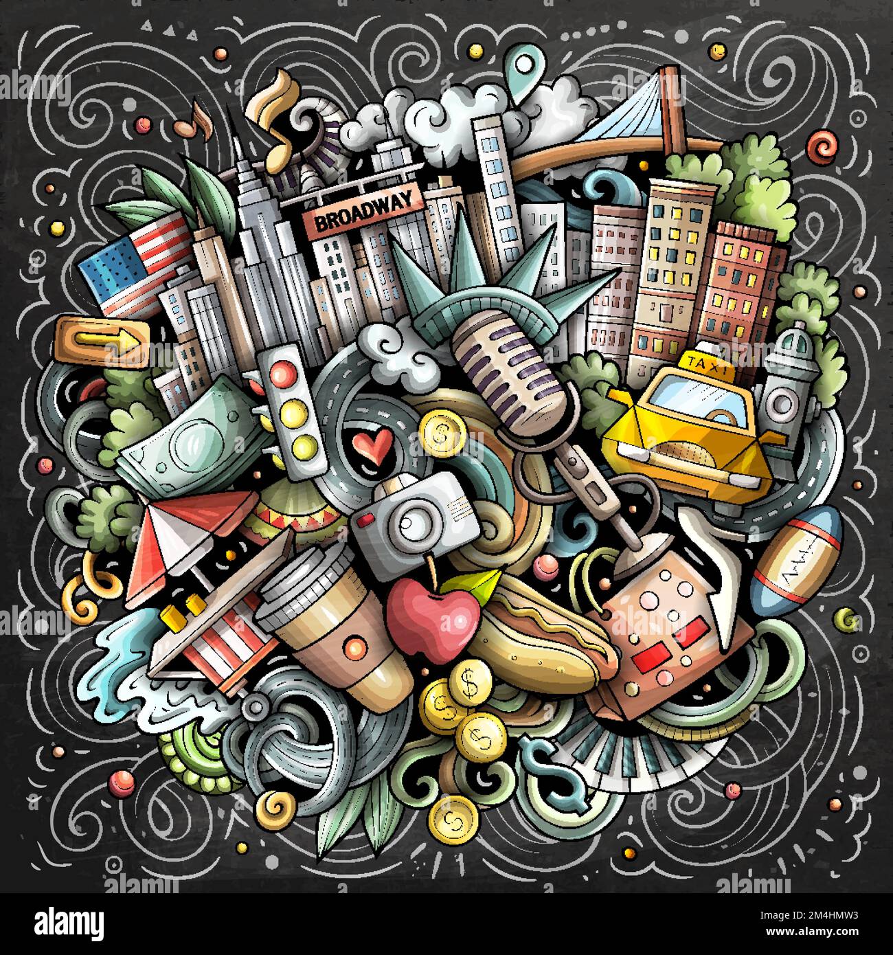 Usa apple chalk design hi-res stock photography and images - Alamy