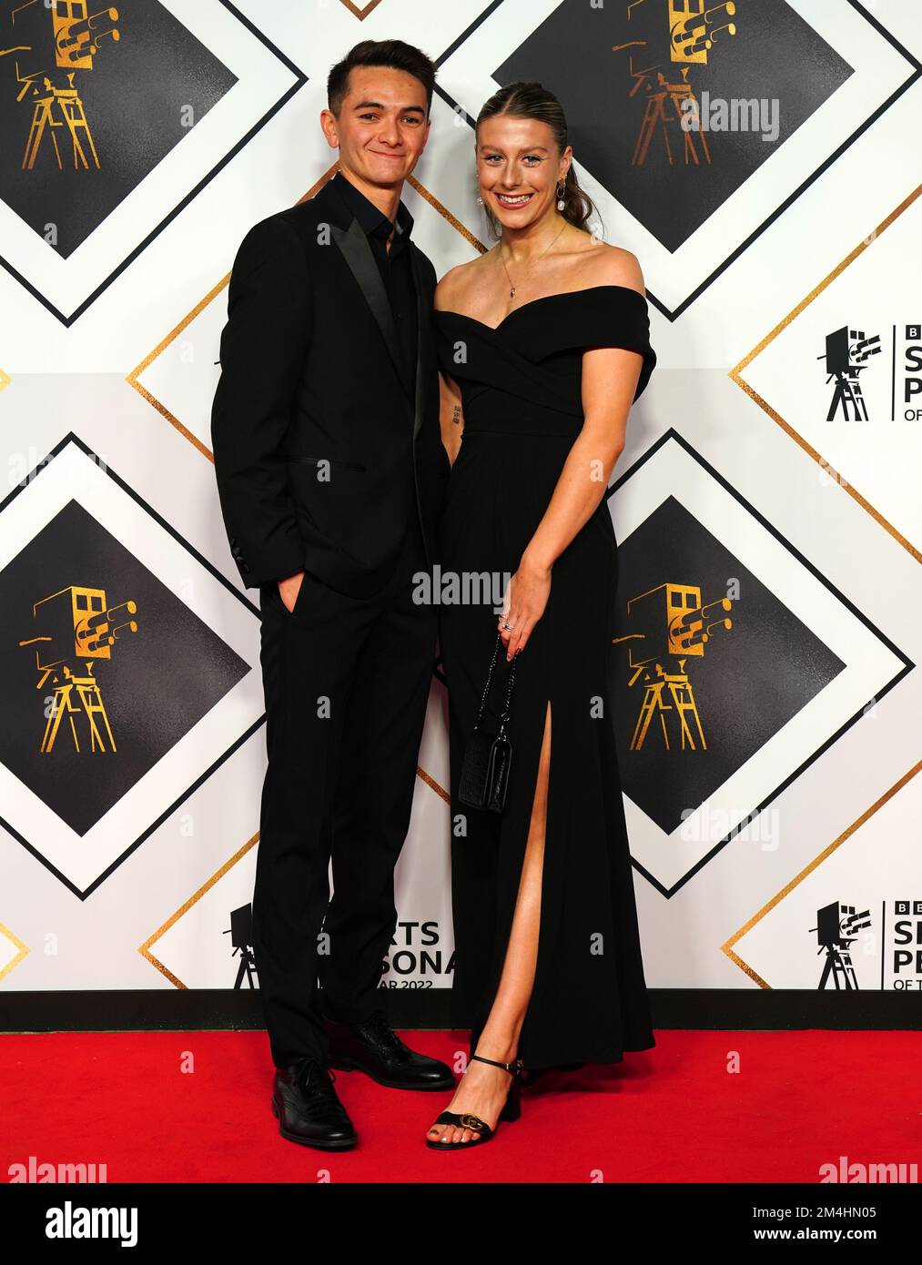 Alex Yee and Olivia Mathias pose on the red carpet prior to the BBC ...