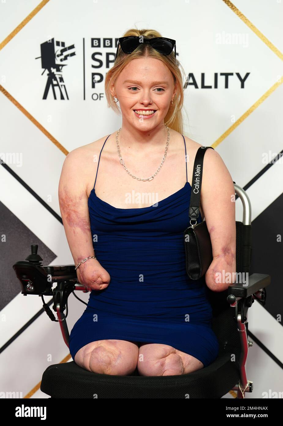 Ellie Challis poses on the red carpet prior to the BBC Sports ...