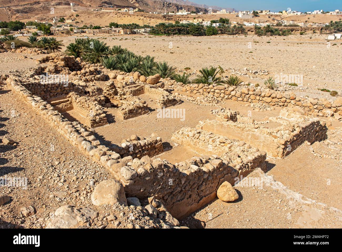 Archaeological excavations, Ancient City of Qalhat, Oman Stock Photo ...