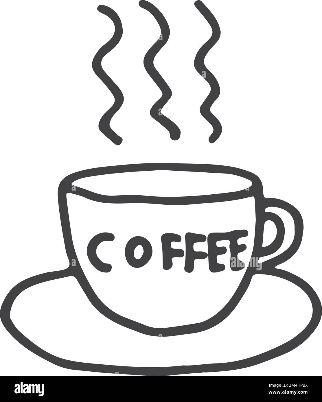 Coffee cup doodle. Hot drink ink drawing Stock Vector Image & Art - Alamy