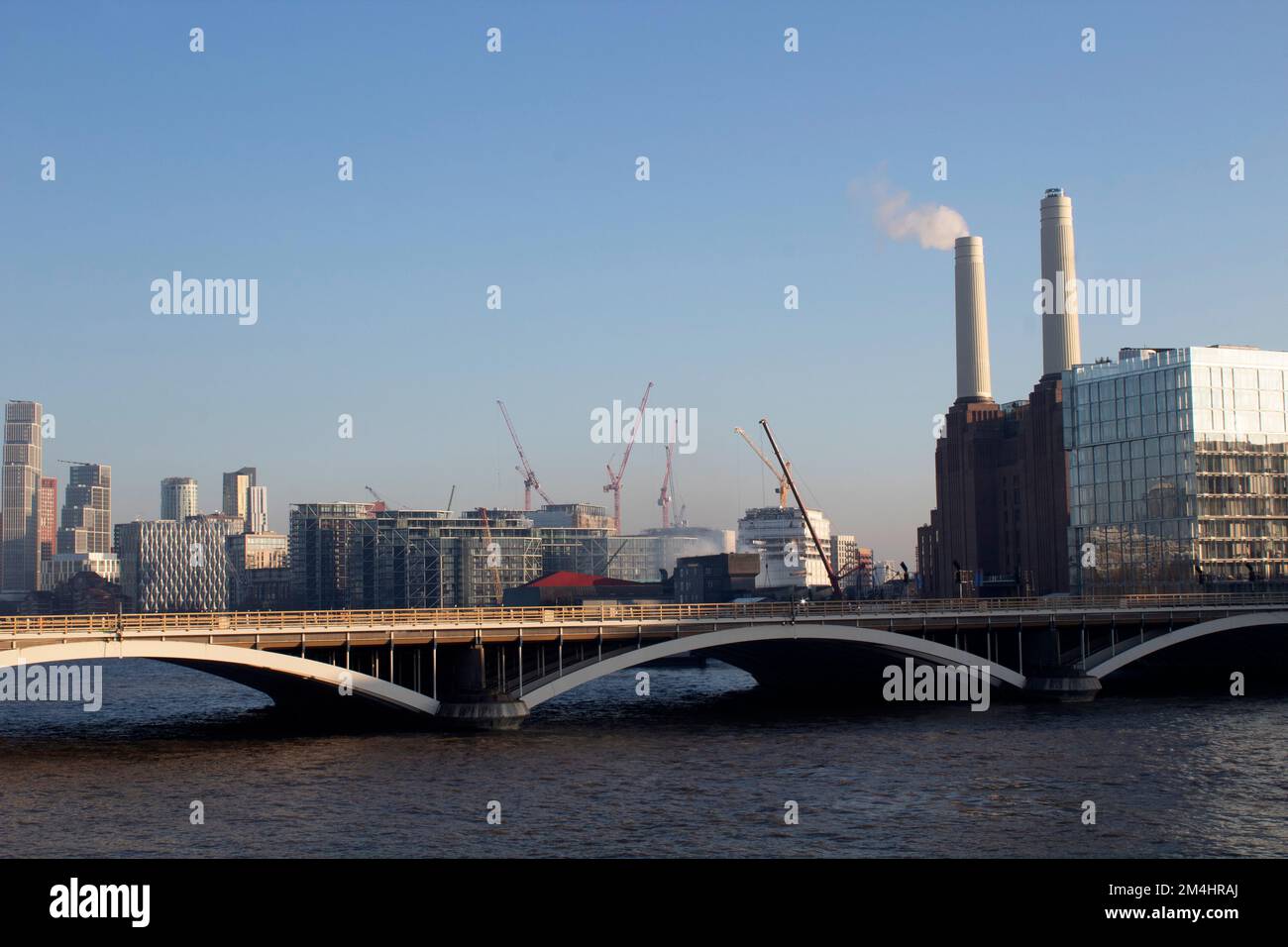 View east towards central London and Battersea Power Station from ...