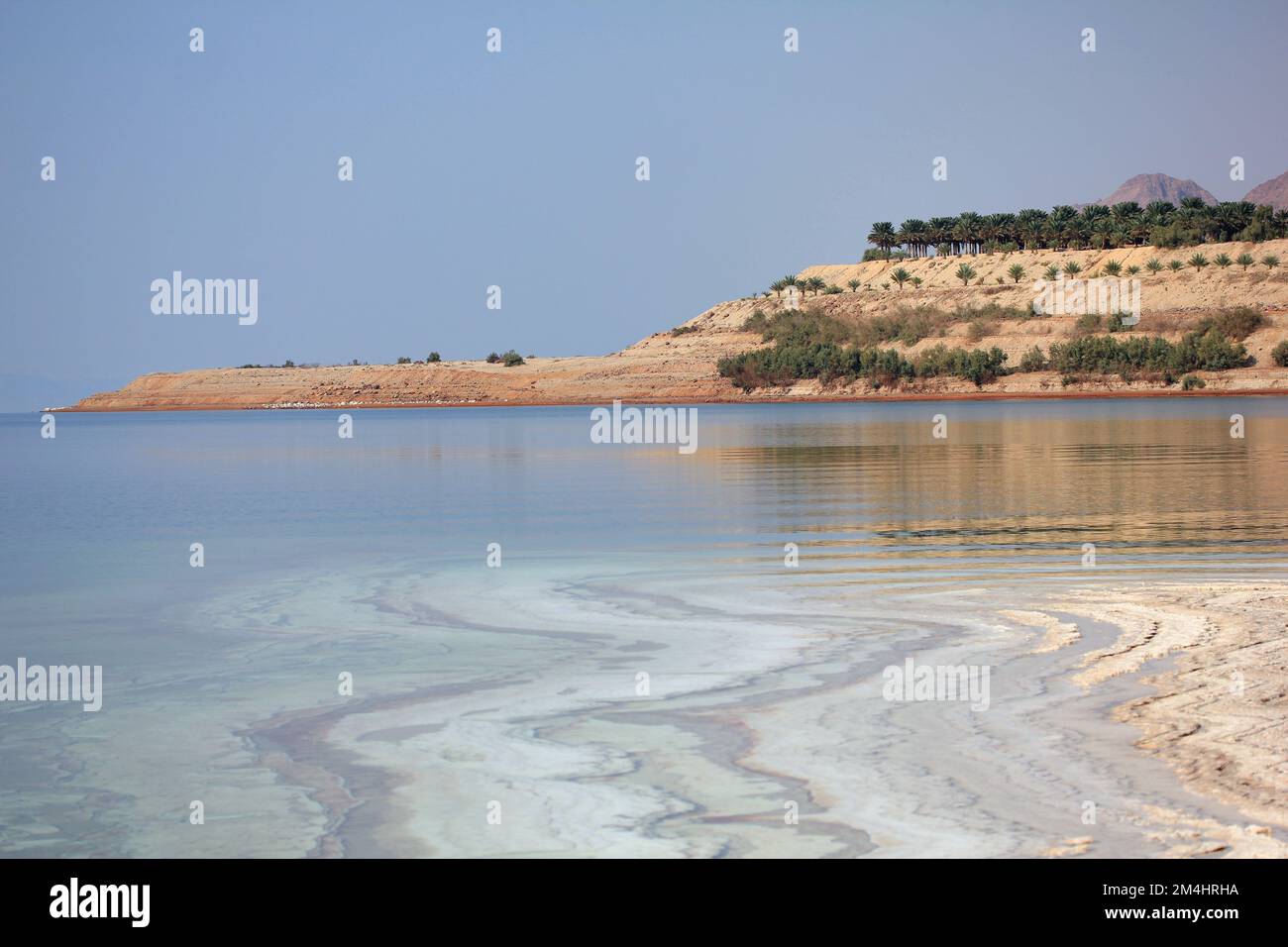 Dead Sea, full of salt in Jordan Stock Photo - Alamy