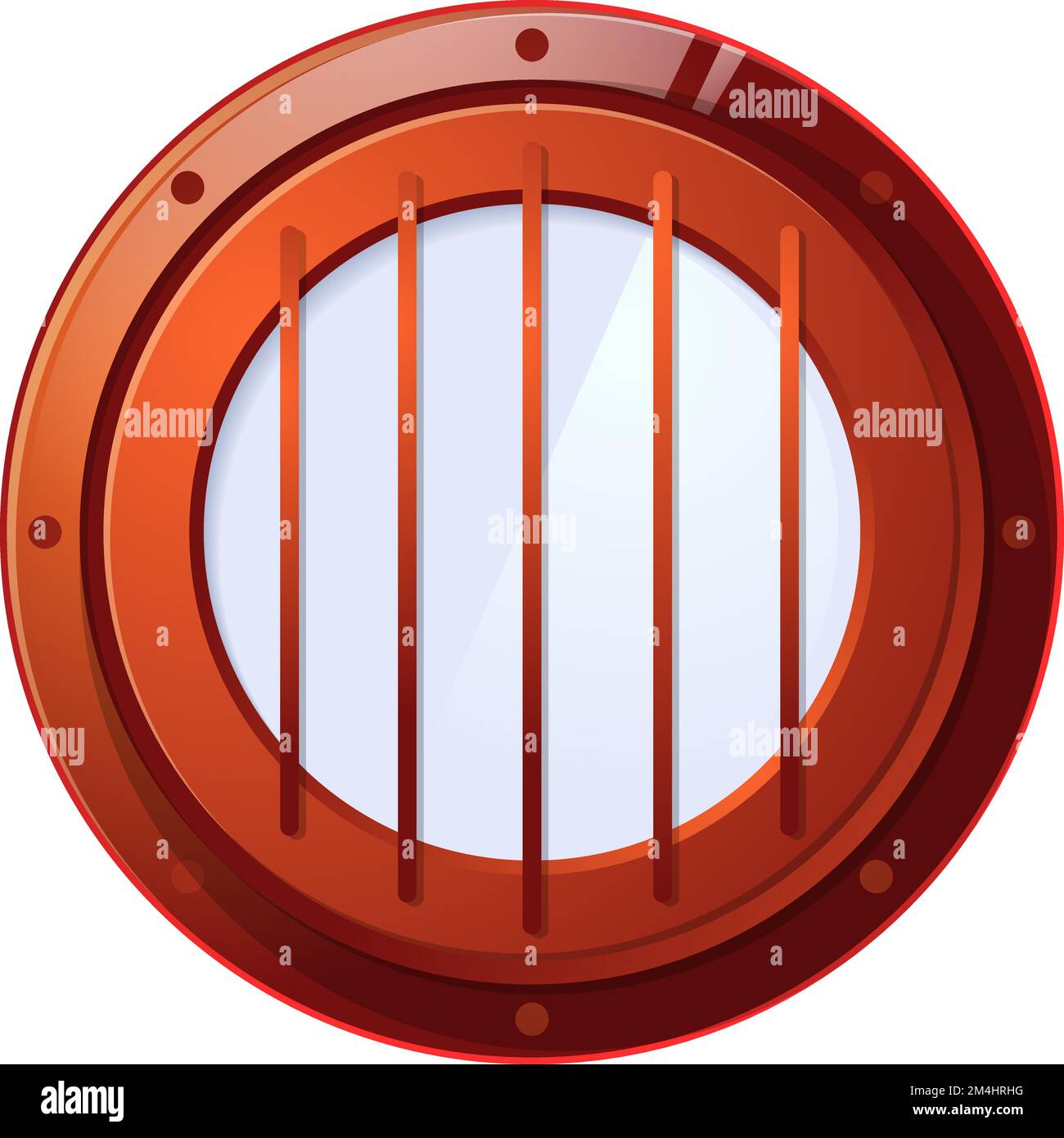 Red metal porthole. Glass frame. Submarine window Stock Vector Image ...