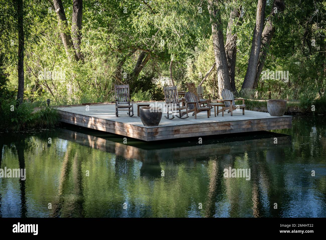 Ojo Santa Fe Spa Resort is Known for its Thermal Soaking Pools Stock ...