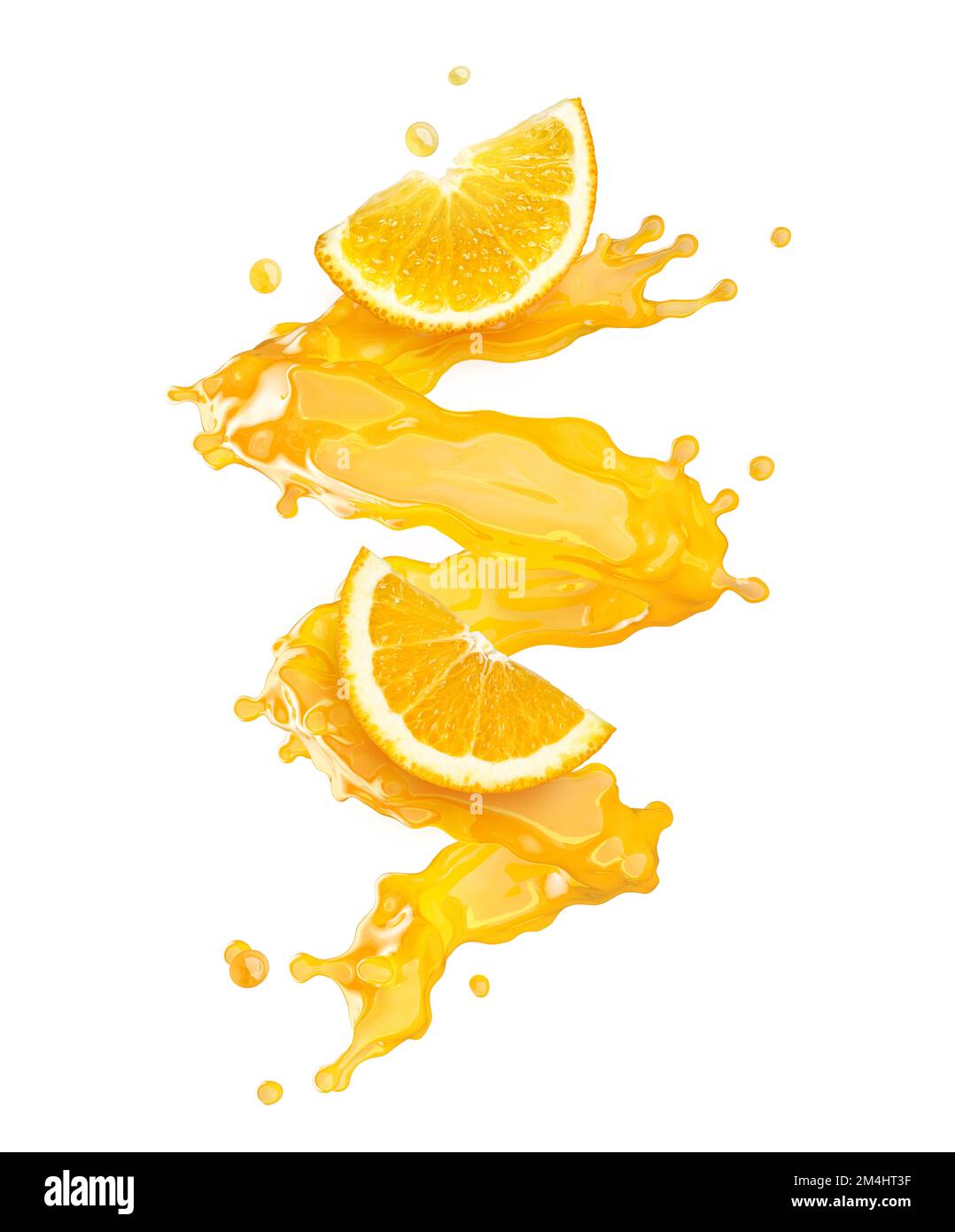 Sweet fresh orange fruit juice splash swirl. Fruits juice splashing ...