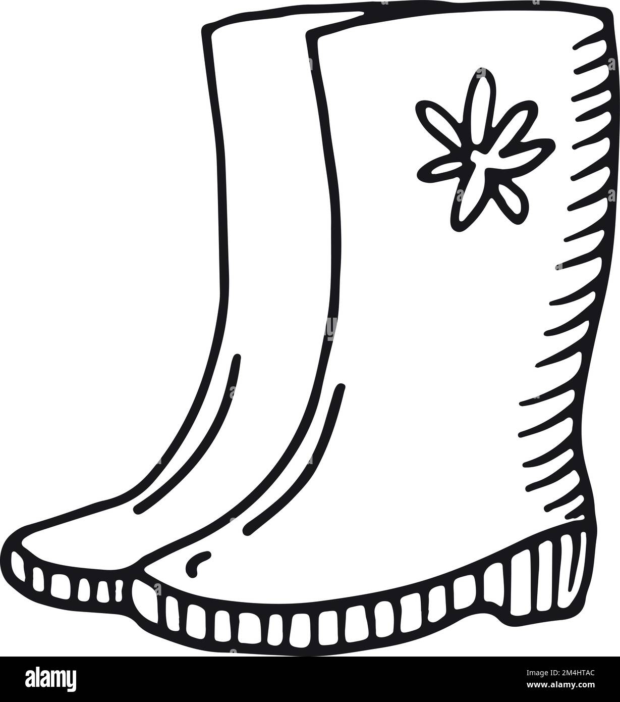 Winter Boots Clipart Black And White