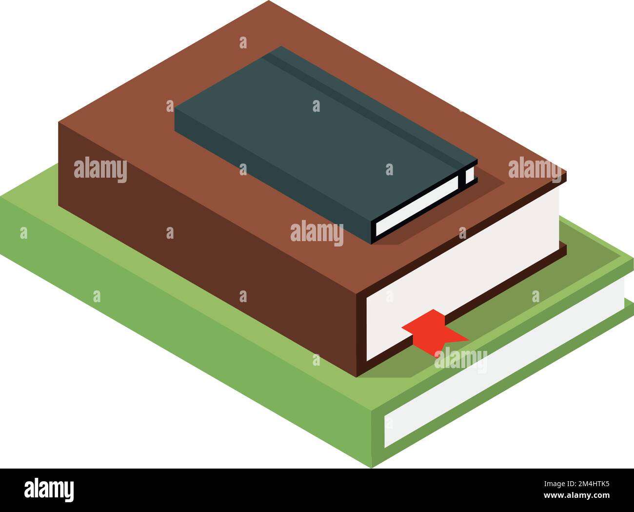 Notebooks stack. Different size books and notepads heap Stock Vector ...