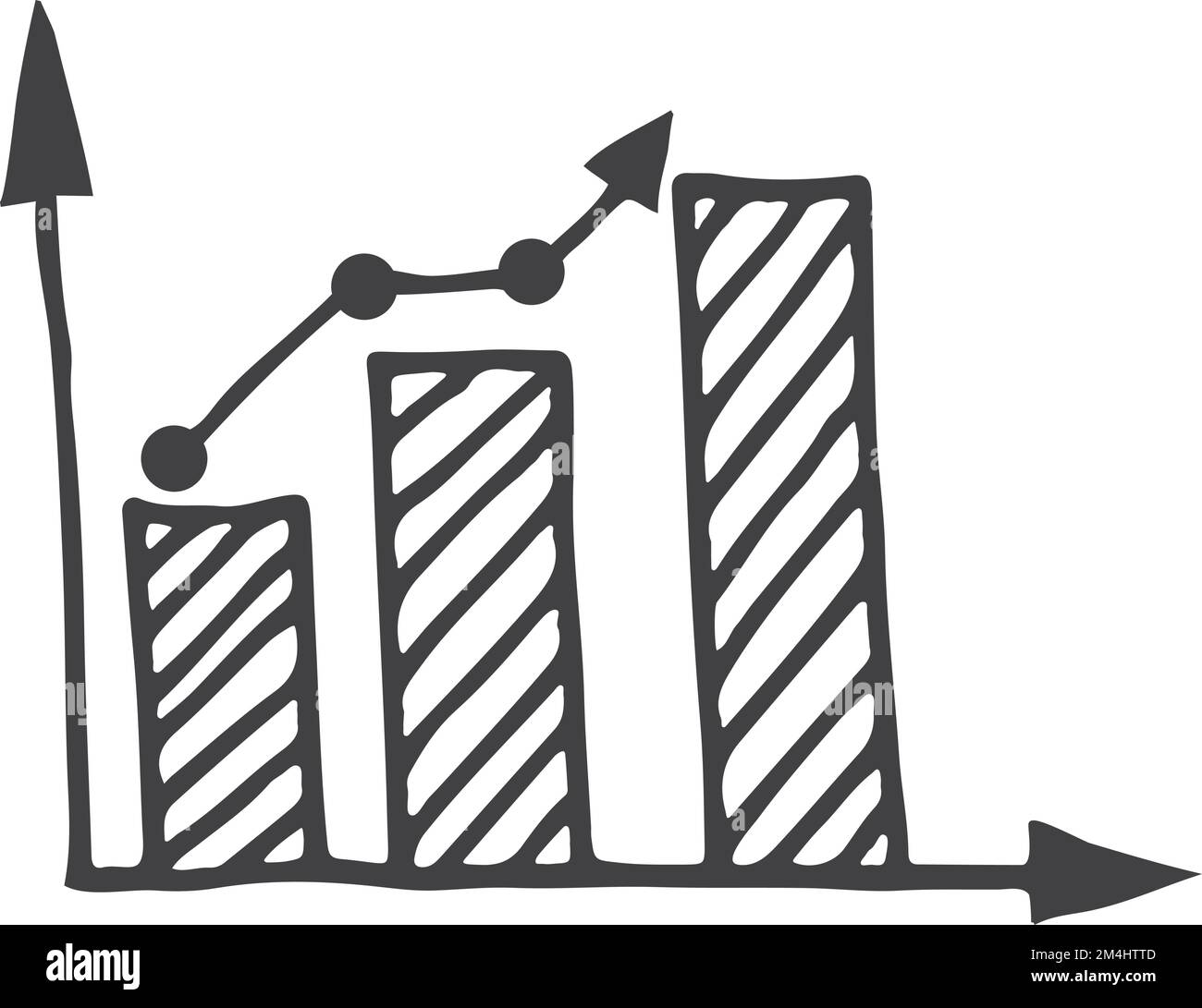 Statistic chart doodle. Business diagram ink sketch Stock Vector Image ...