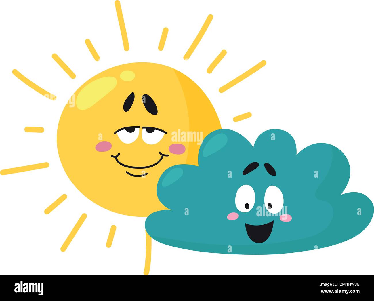Kawaii cloud sun Cut Out Stock Images & Pictures - Alamy