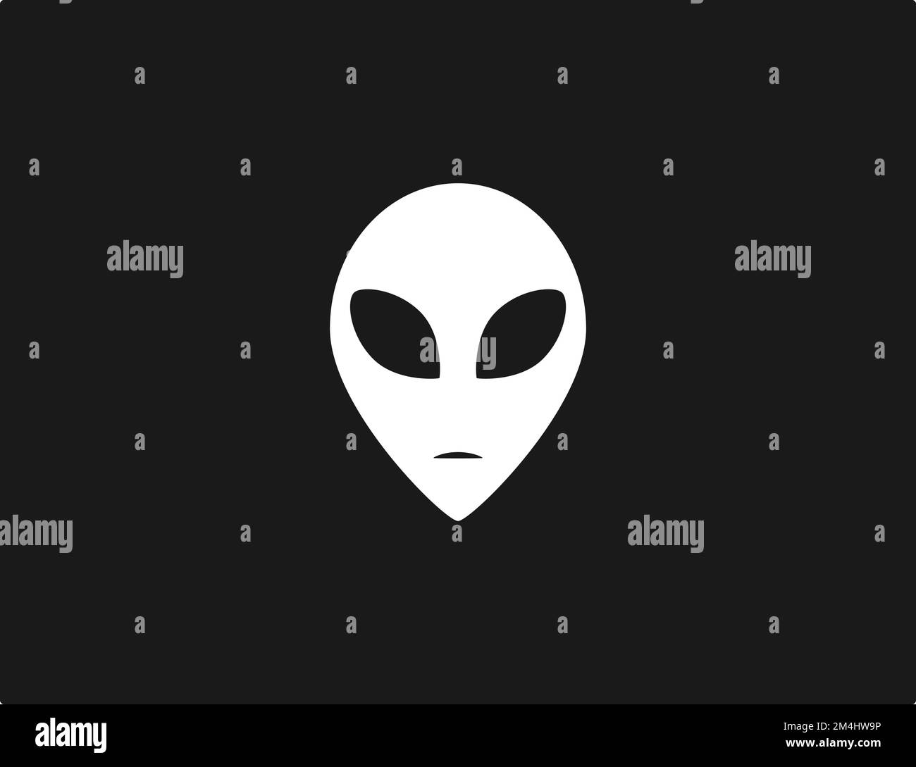 Alien head, character icon. Vector illustration Stock Vector Image ...