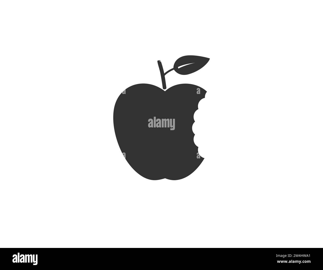 Bitten apple, fruit icon. Vector illustration Stock Vector Image & Art ...