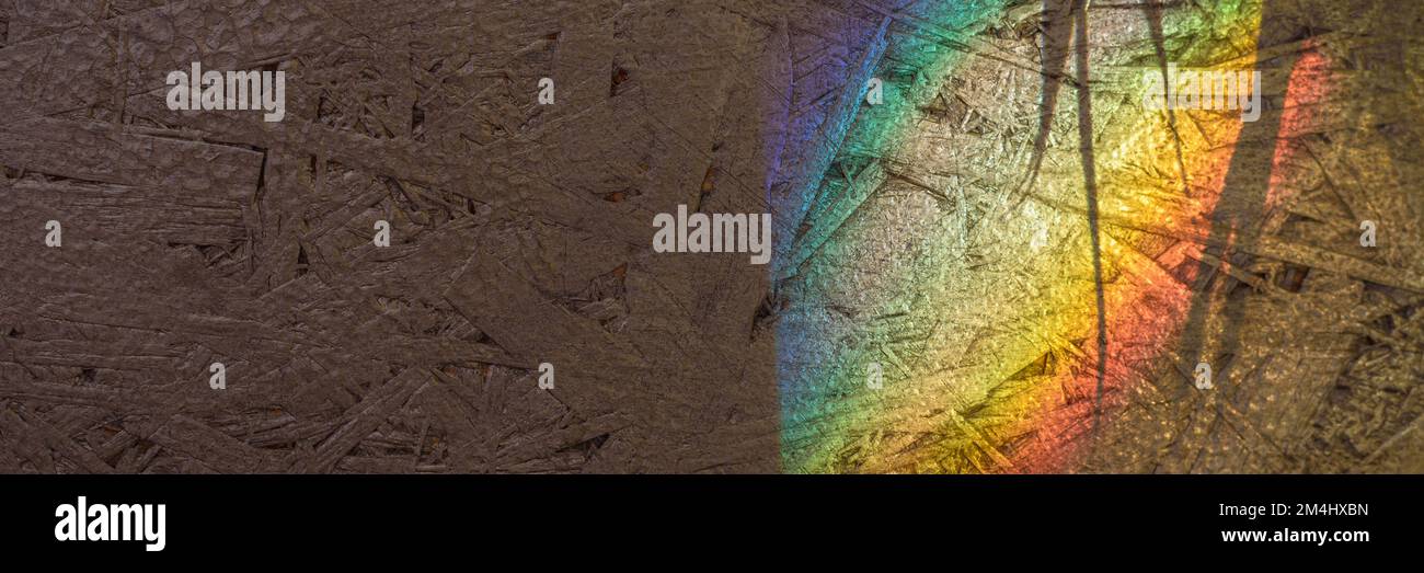 Rainbow light spot and shadows abstract banner Stock Photo - Alamy