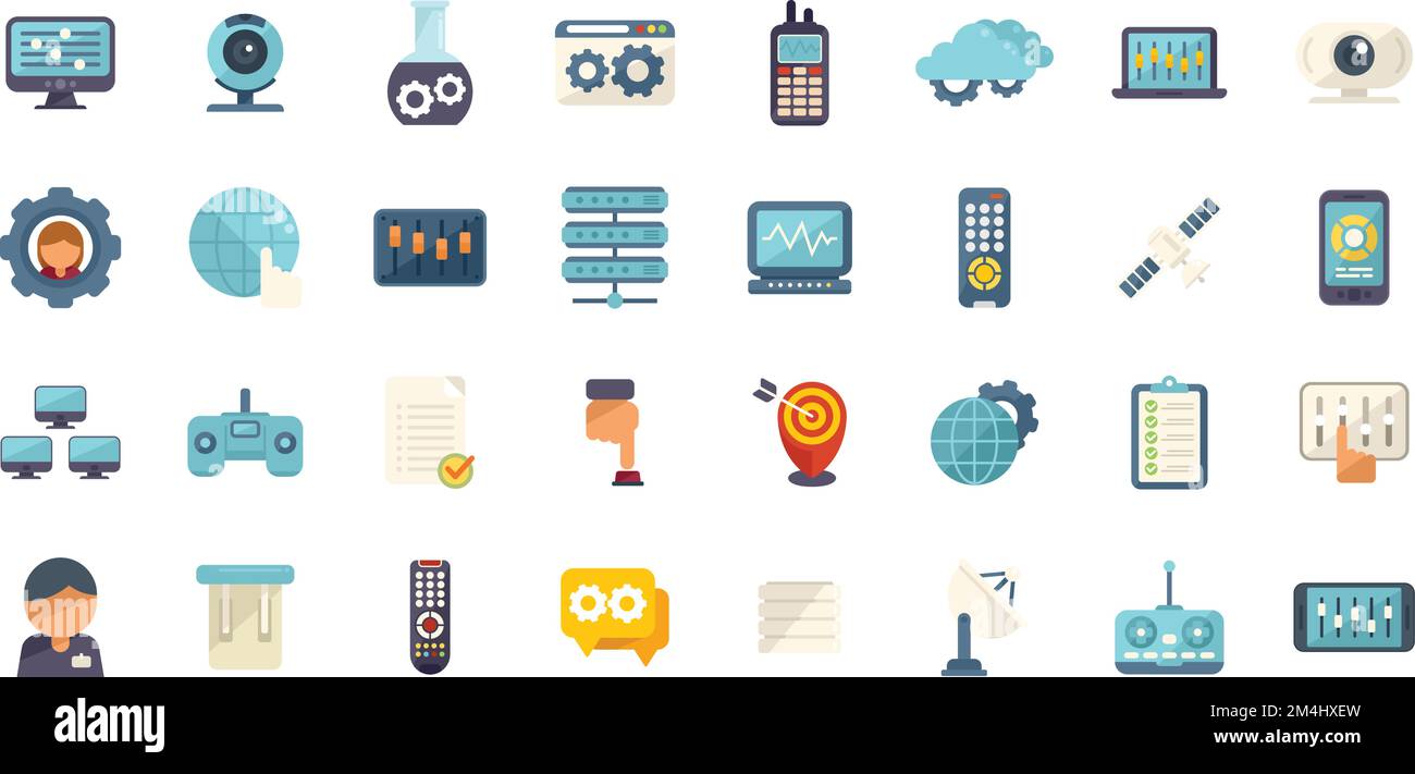Control icon flat vector. Digital global. World center isolated Stock ...