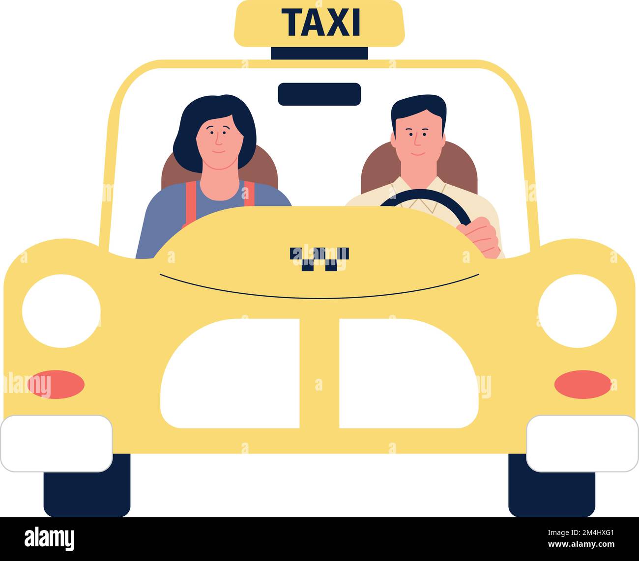 Driver passenger drive in car Cut Out Stock Images & Pictures - Alamy