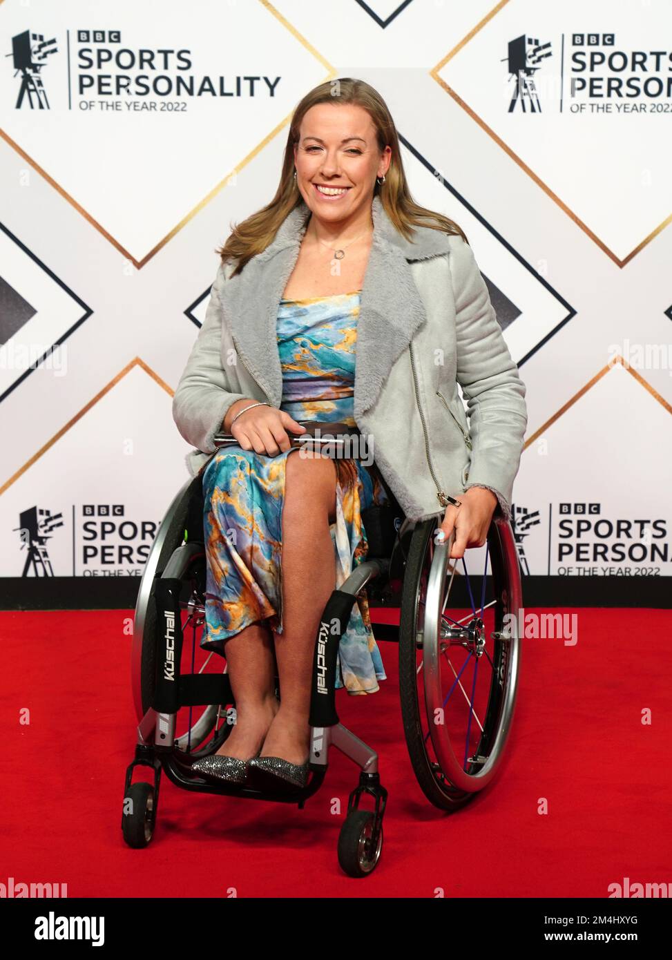 Hannah Cockroft poses on the red carpet prior to the BBC Sports ...