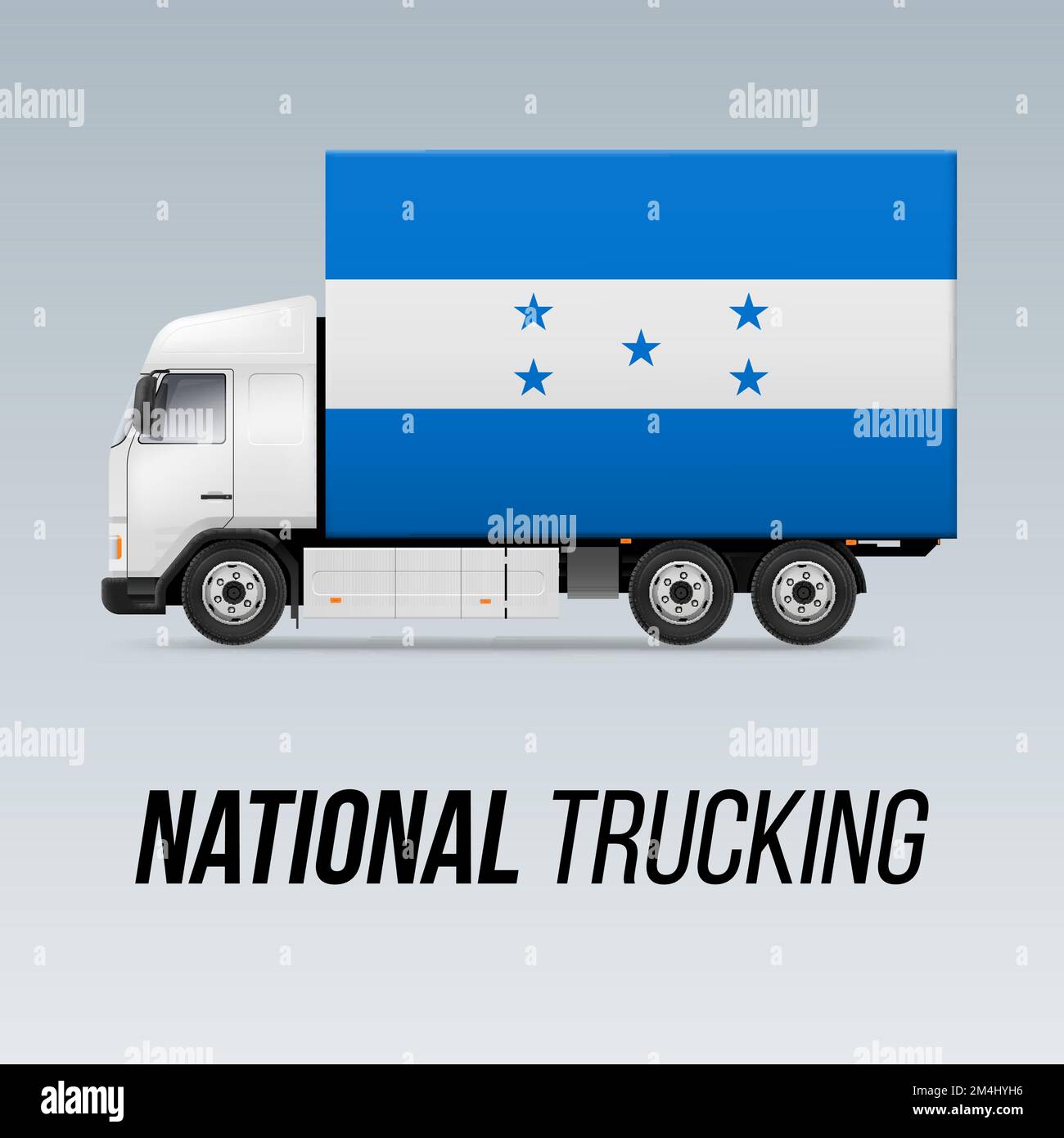 Symbol of National Delivery Truck with Flag of Honduras. National ...