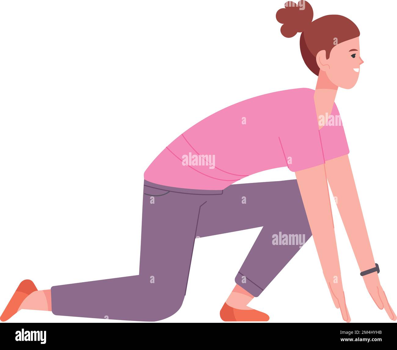 Sprinter preparing Stock Vector Images - Alamy