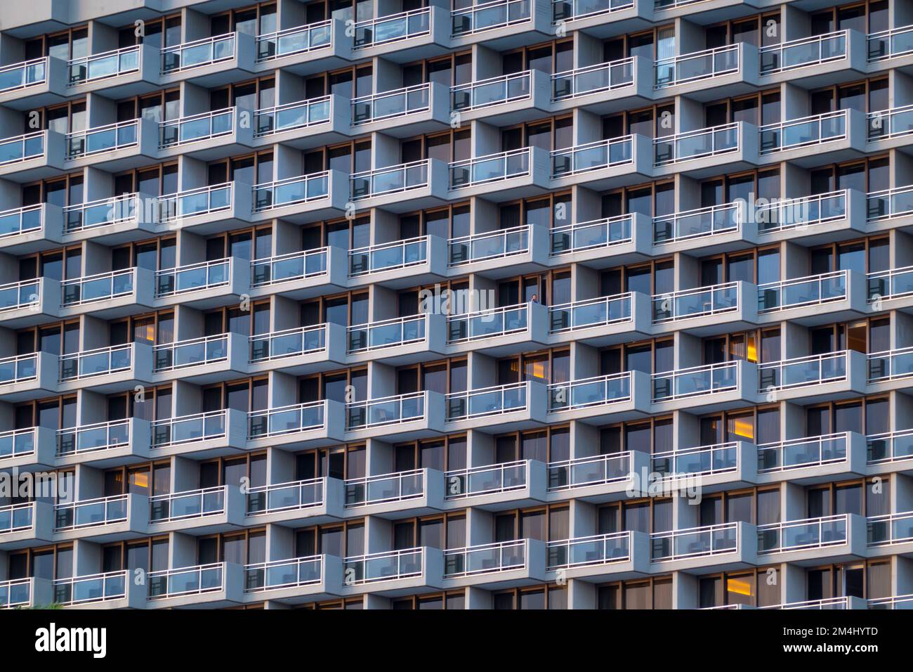 Exterior of geometric high rise building Stock Photo - Alamy