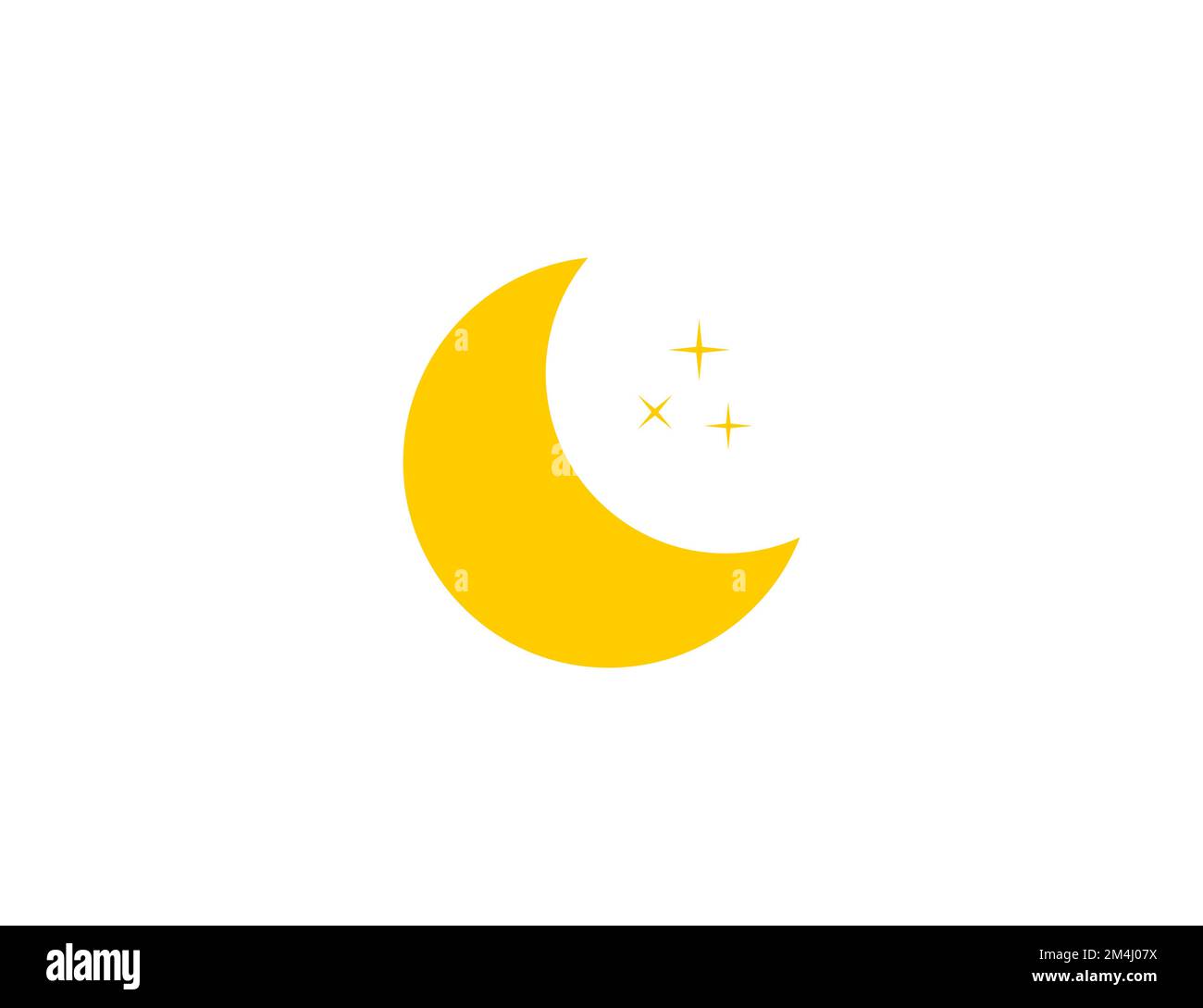 Crescent, moon, night icon. Vector illustration Stock Vector Image ...