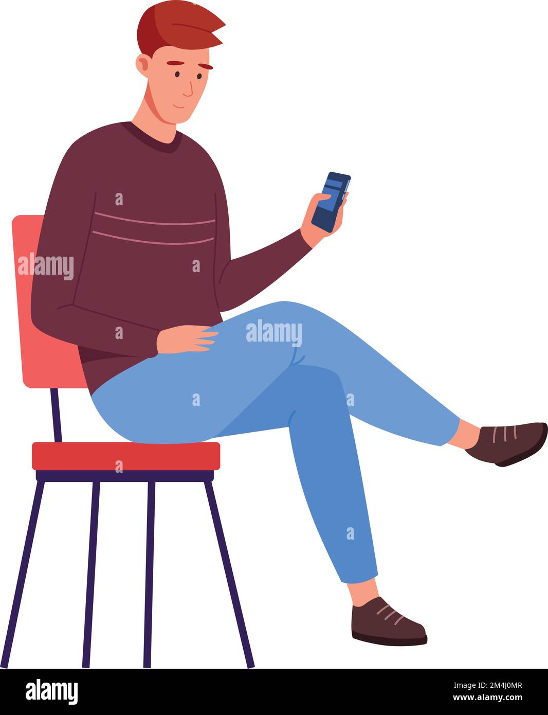 Serious wait waiting Stock Vector Images - Alamy