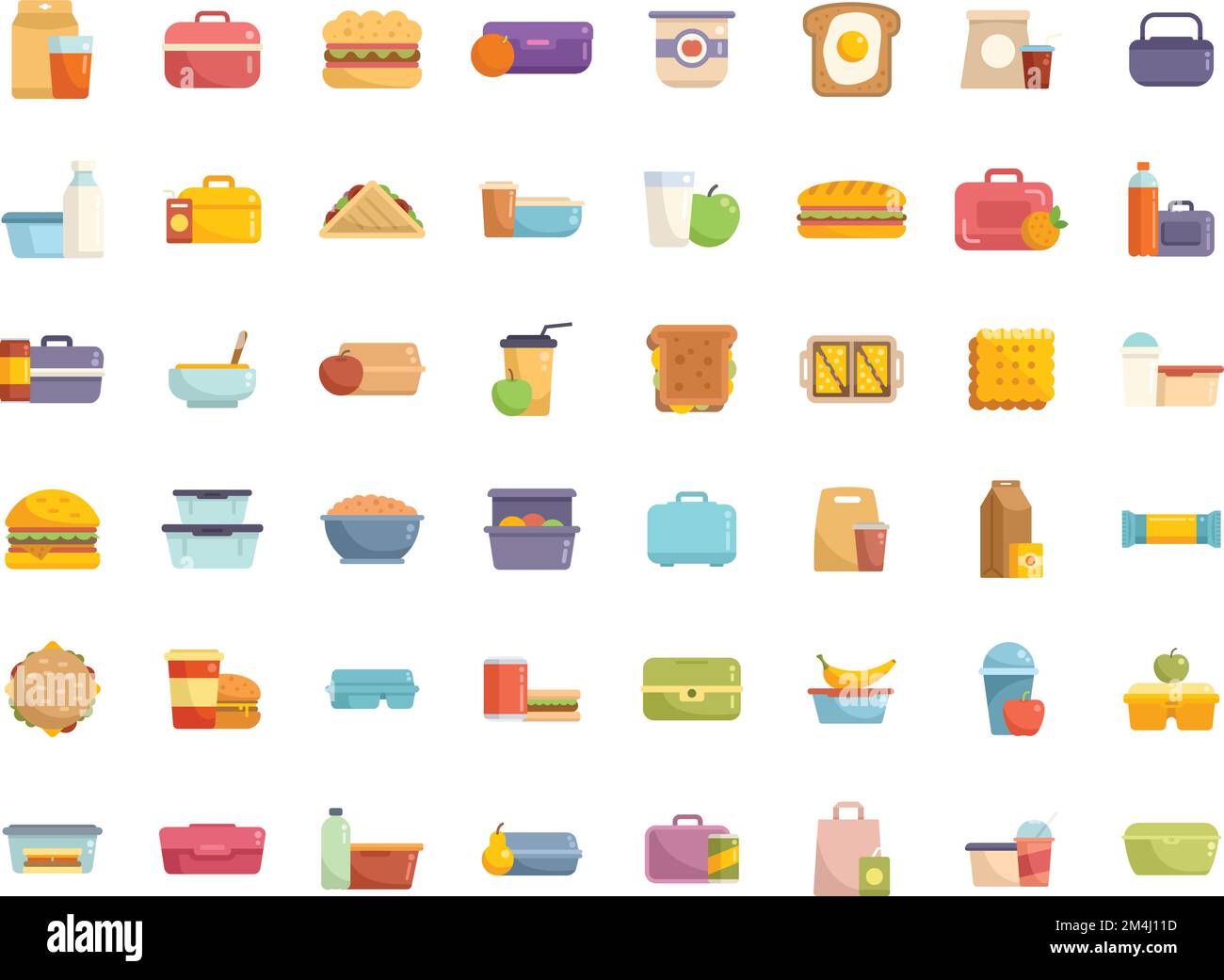 Girl packing lunch school Cut Out Stock Images & Pictures - Alamy