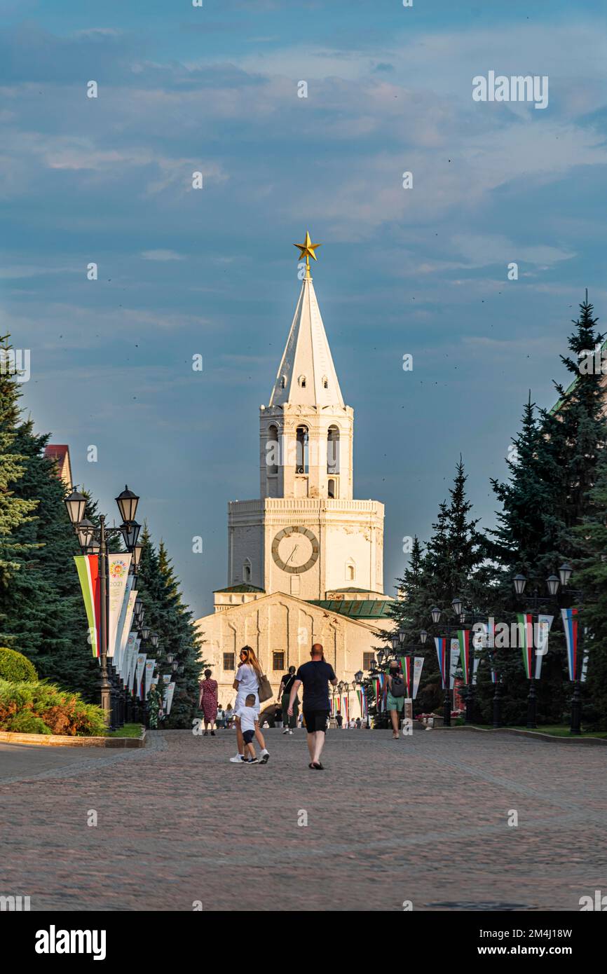 Spasskaya Tower, Unesco site, Kazan, Republic of Tartastan, Russia ...