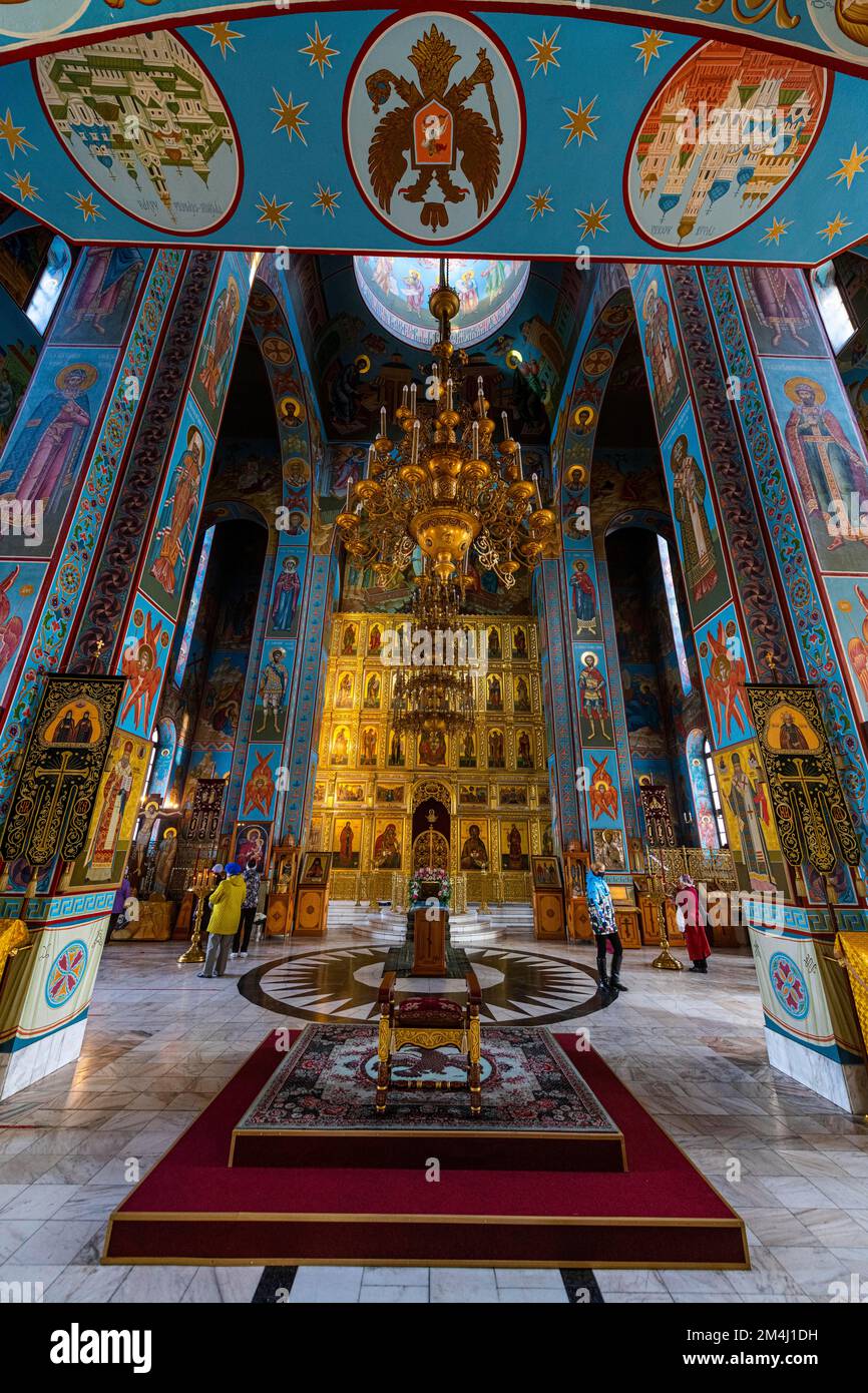 Interior of Abakan Cathedral of the Transfiguration, Abakan, Republic ...