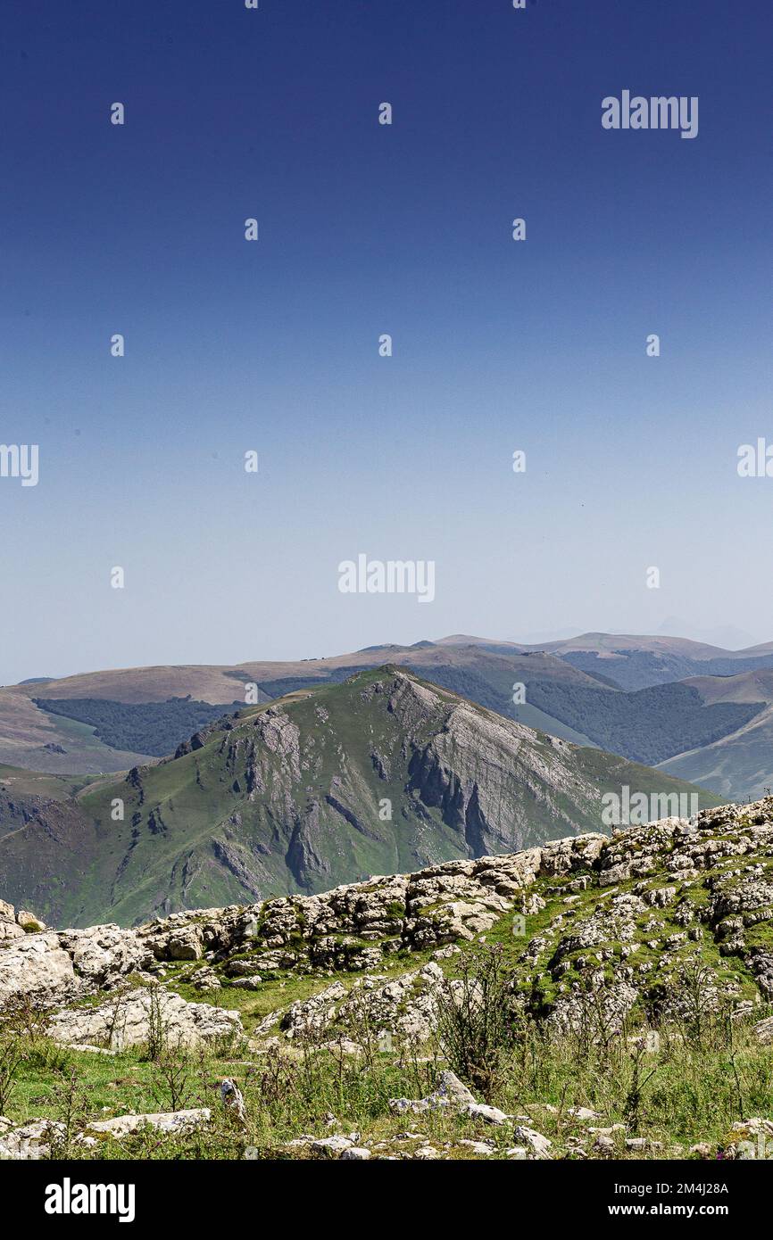 Views of the Pyrenees mountains, French Basque Country Stock Photo - Alamy