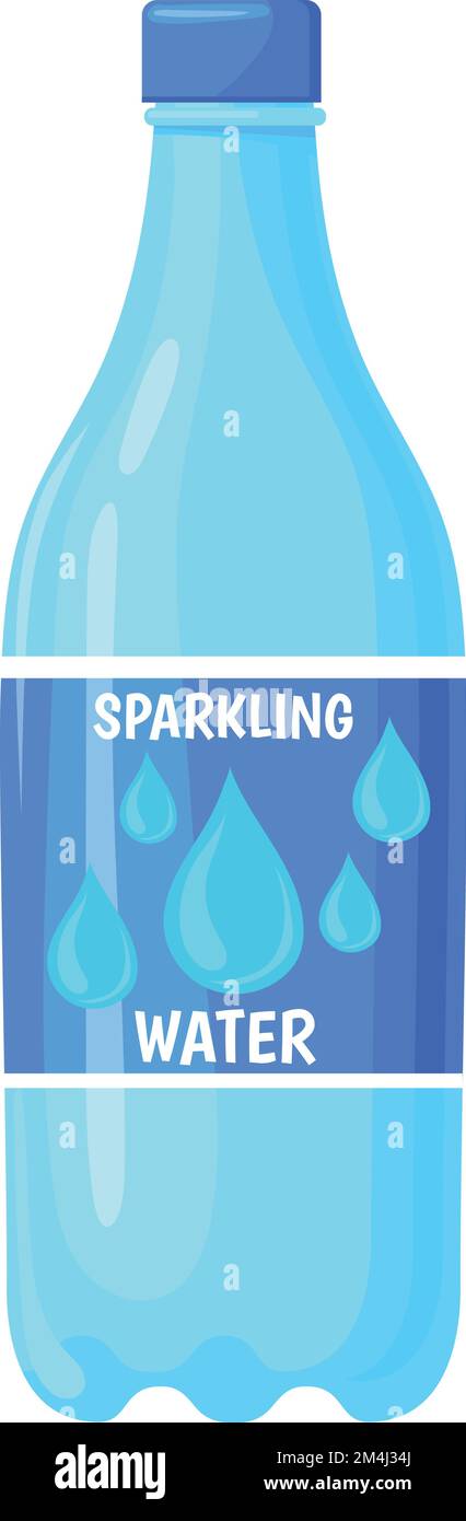 Blue water drink cartoon icon. Pure water isolated on white background ...