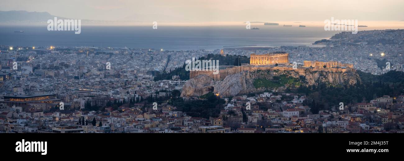 Evening atmosphere, Parthenon Temple, Acropolis, Athens, Greece Stock Photo - Alamy