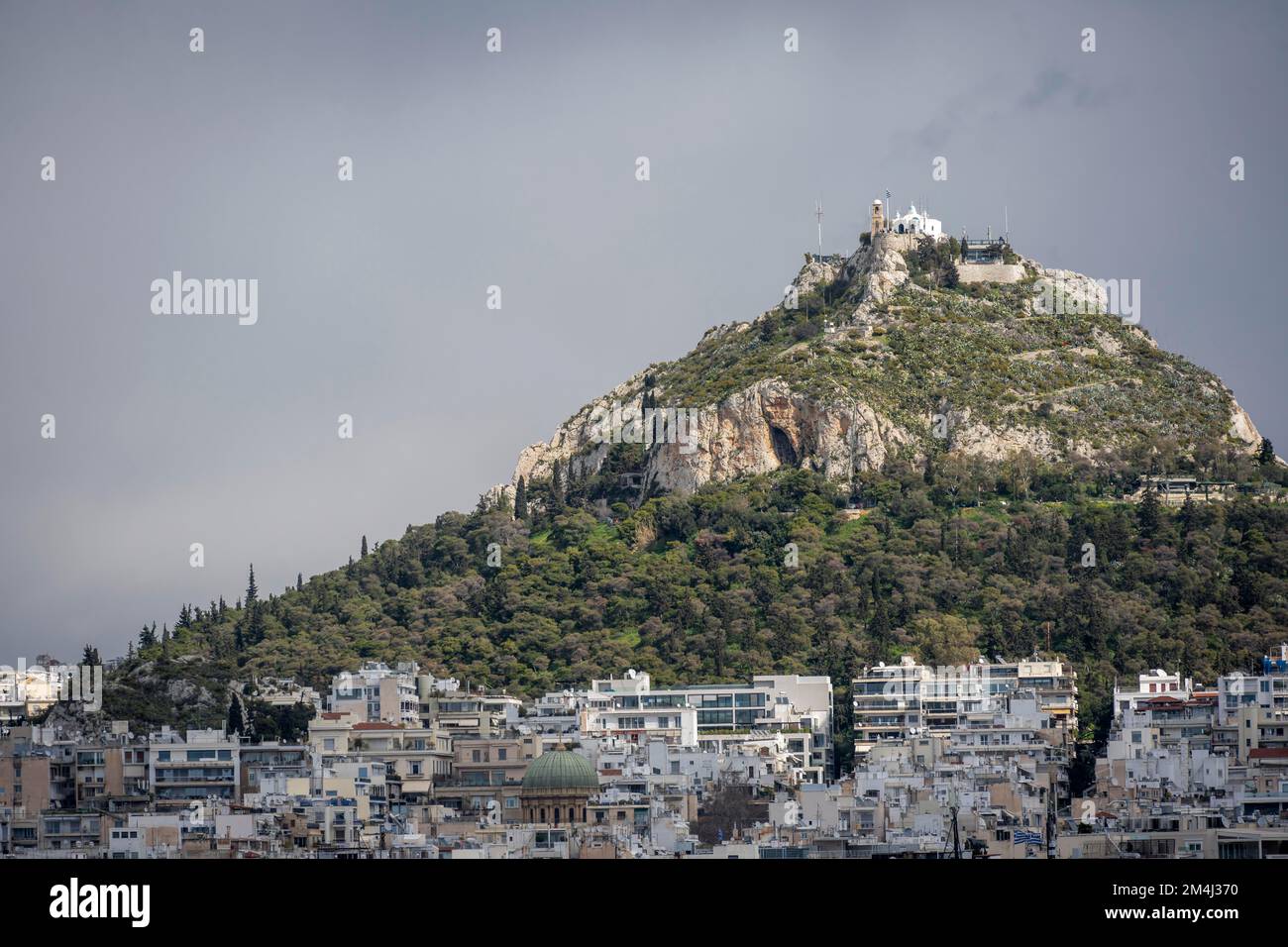 Church on a hill, Agioi Isidori, Athens, Greece Stock Photo - Alamy