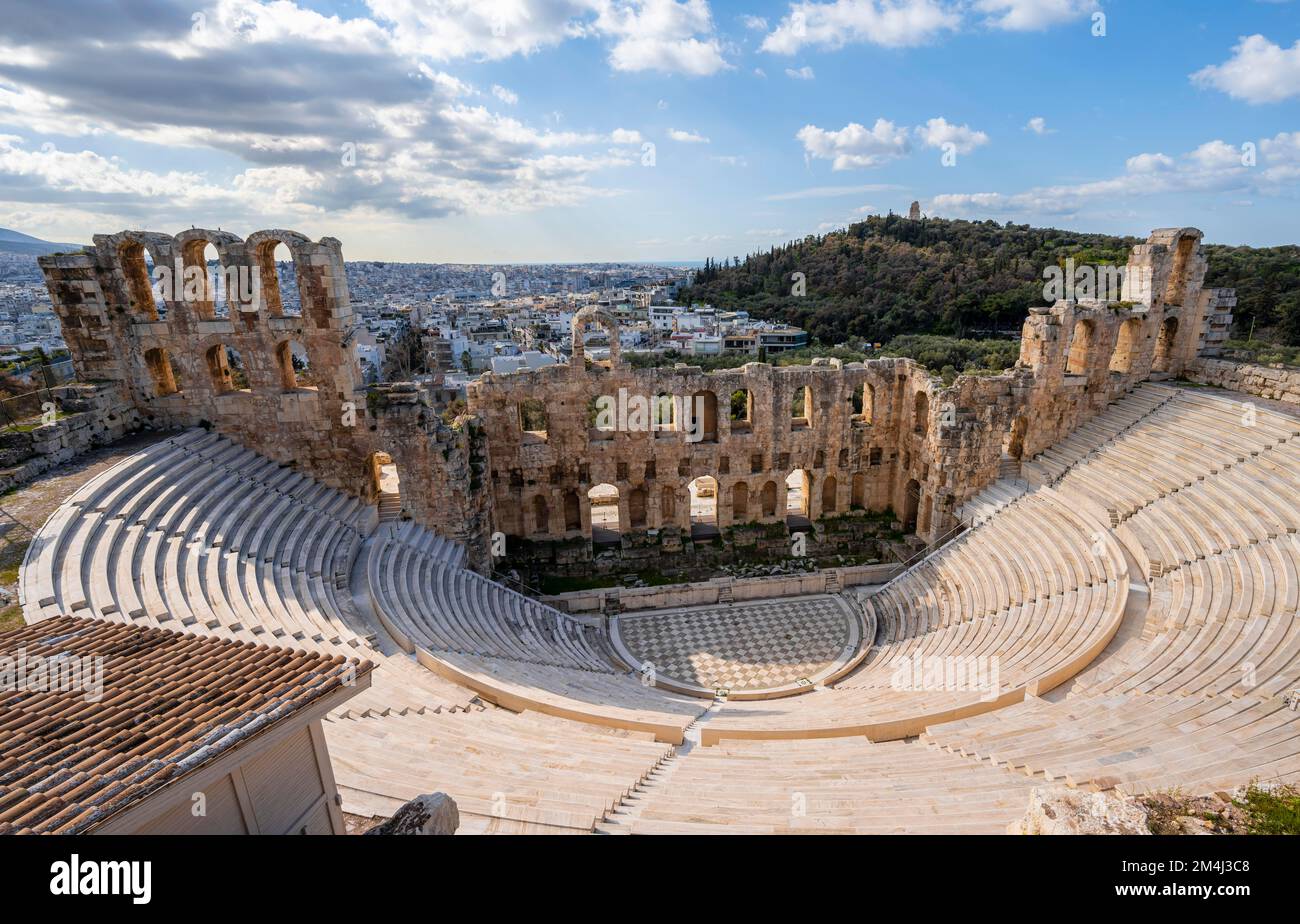 Odeon of Herodes Atticus, Acropolis, Athens, Greece Stock Photo - Alamy