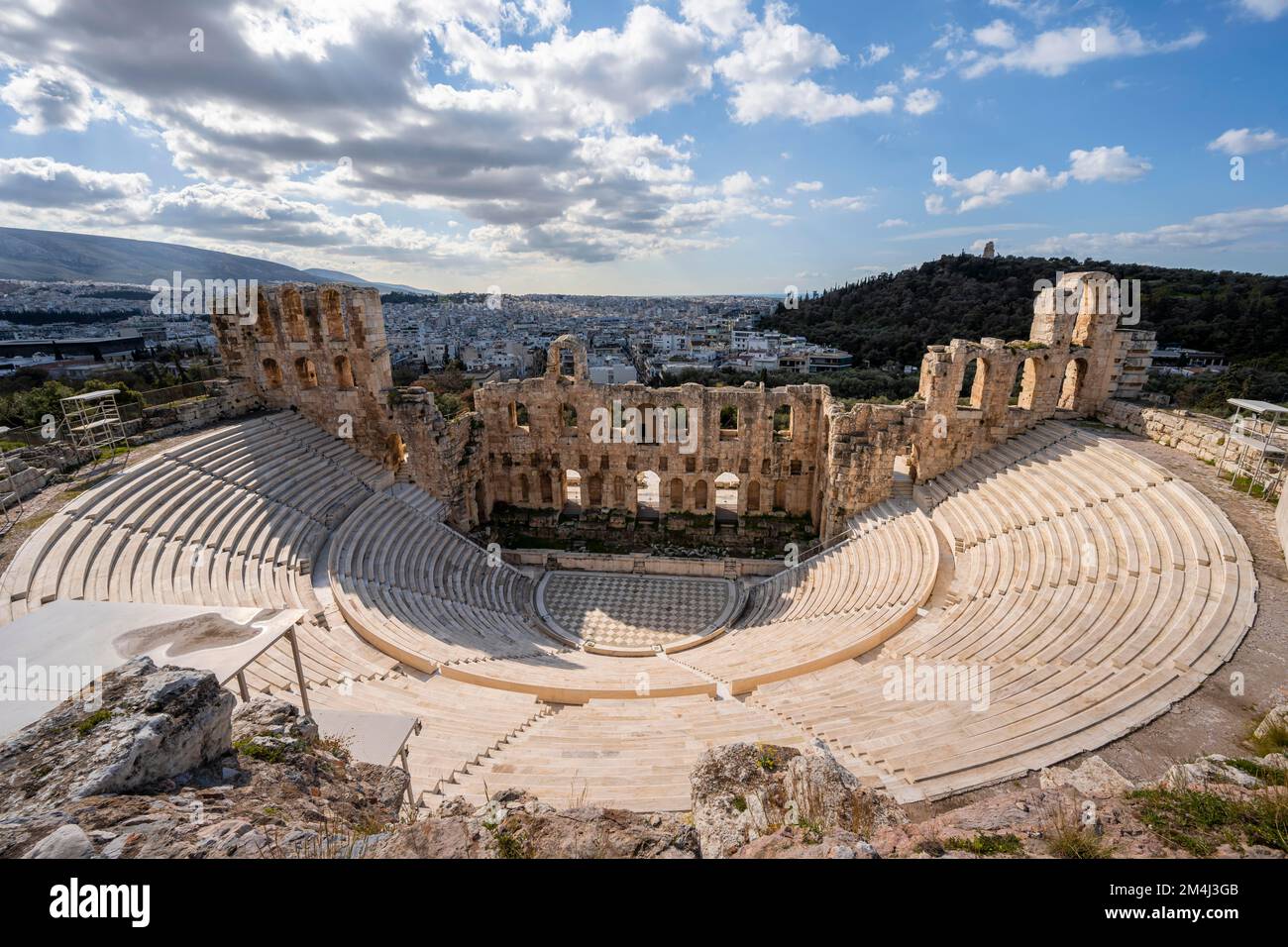 Odeon of Herodes Atticus, Acropolis, Athens, Greece Stock Photo - Alamy