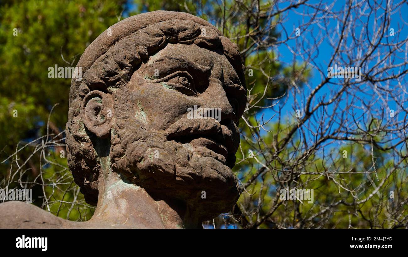 Bust of Ulysses, Stavros village, Ithaca Island, Ionian Islands, Greece ...