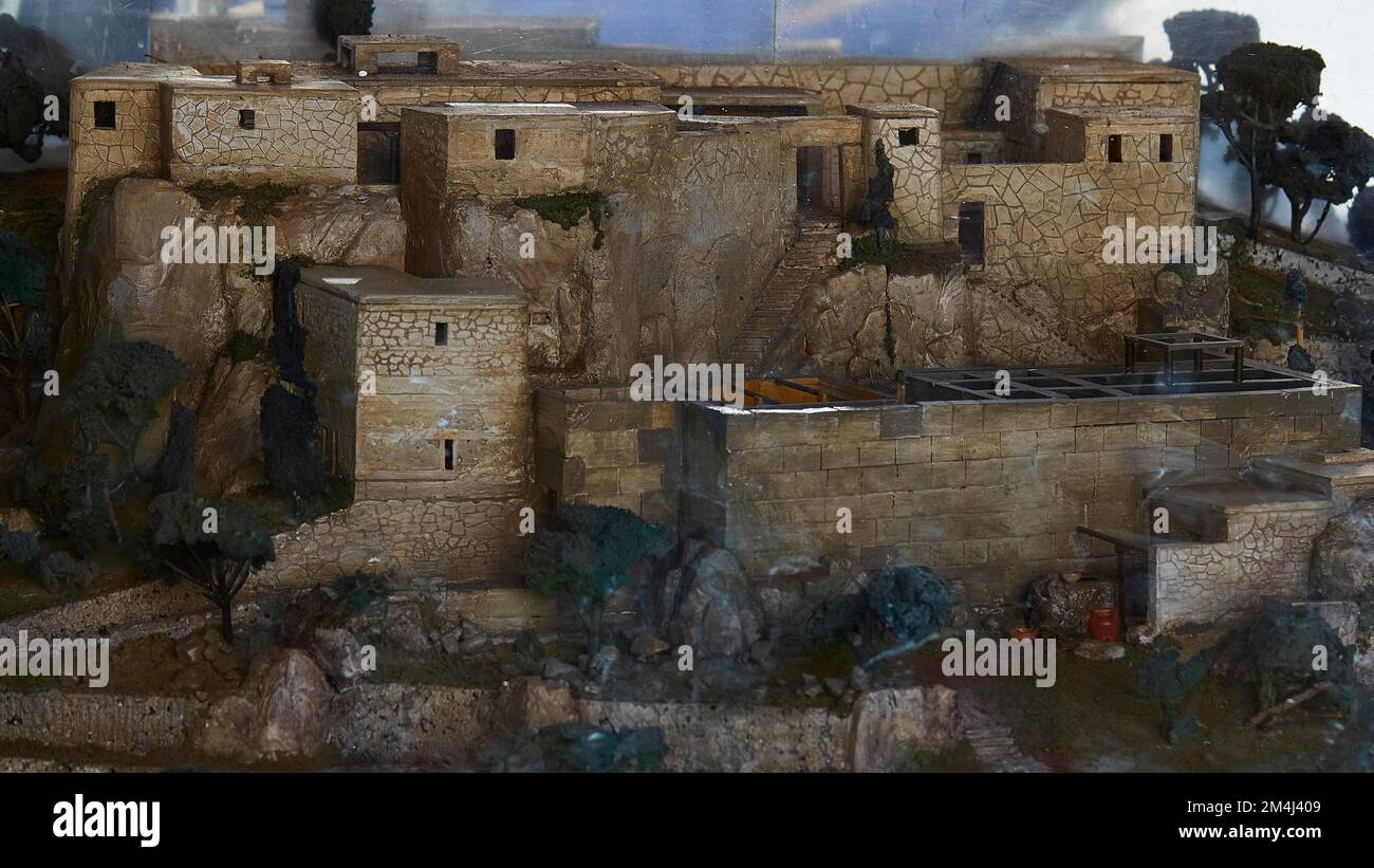 Model of the Palace of Ulysses, Stavros village, Ithaca Island, Ionian ...