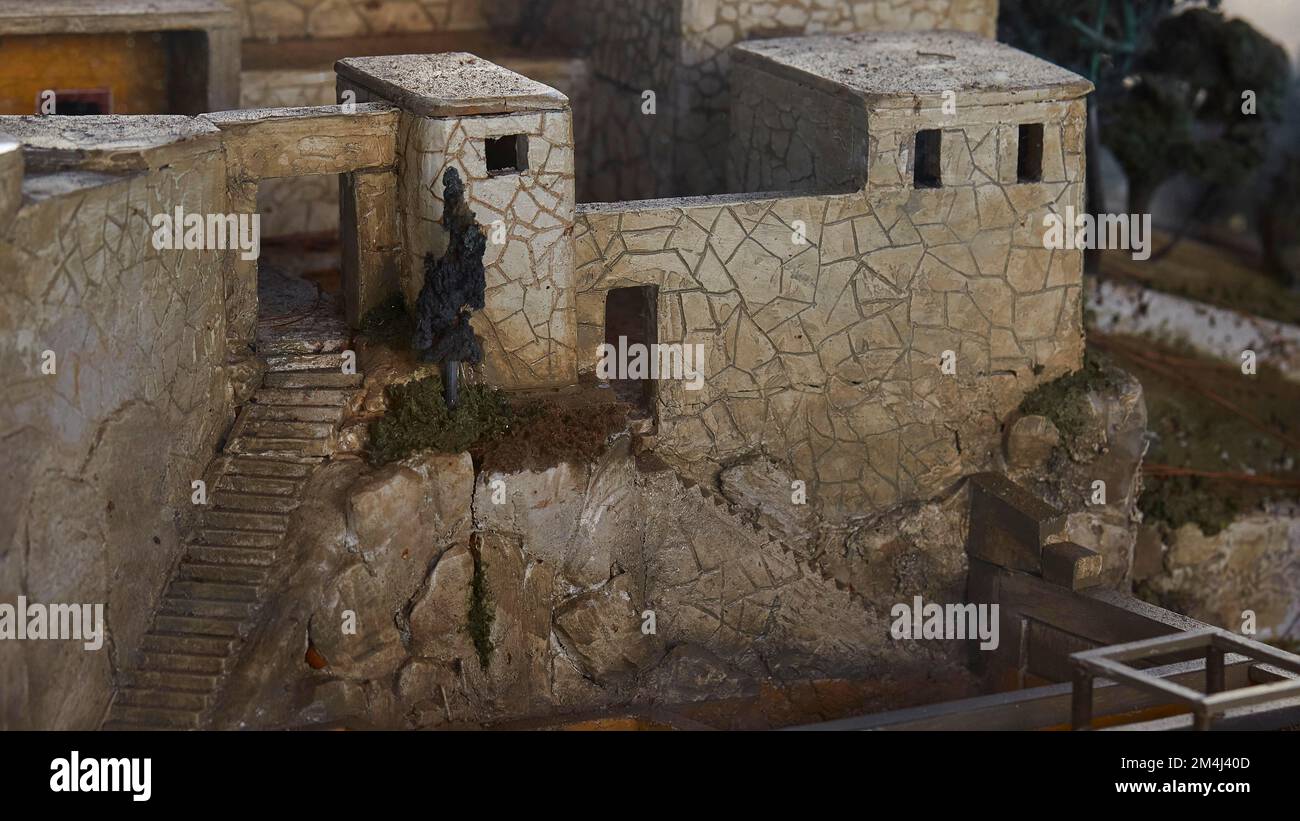 Model of the Palace of Ulysses, Stavros village, Ithaca Island, Ionian ...
