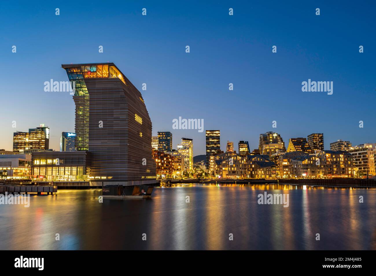 Oslo Skyline by Night, Modern Architecture, Munch Museum, Fjord City ...