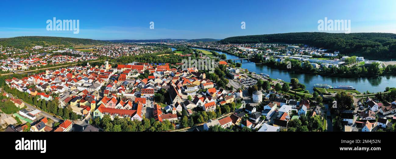 Aerial view of Kelheim between Altmuehl and Main. Kelheim, Lower ...
