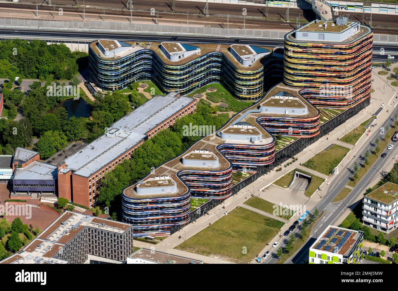 Aerial view of the building of the Authority for Urban Development and ...