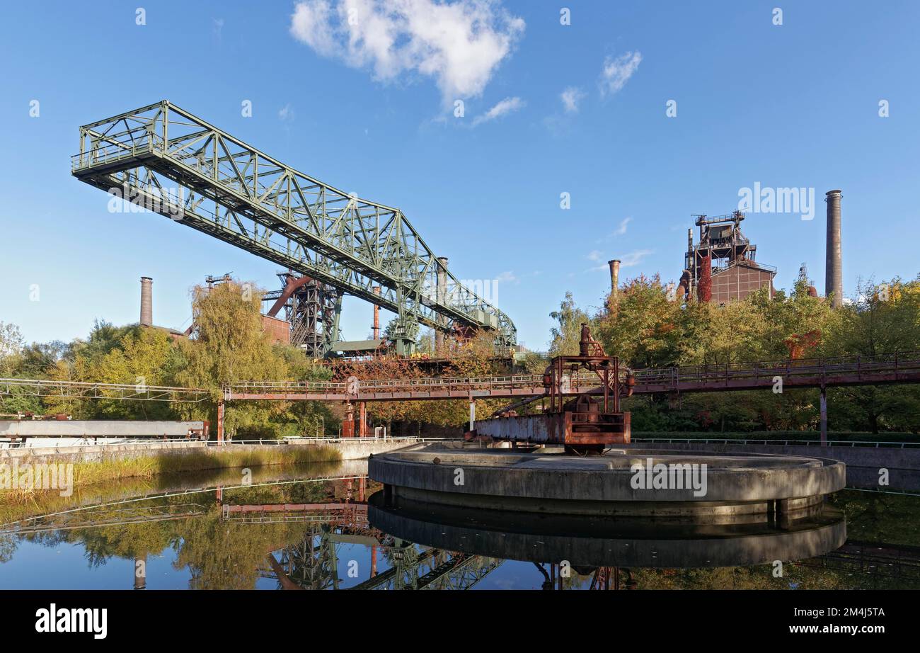 Disused steelworks, Industrial Culture Route, Duisburg-Nord Landscape ...