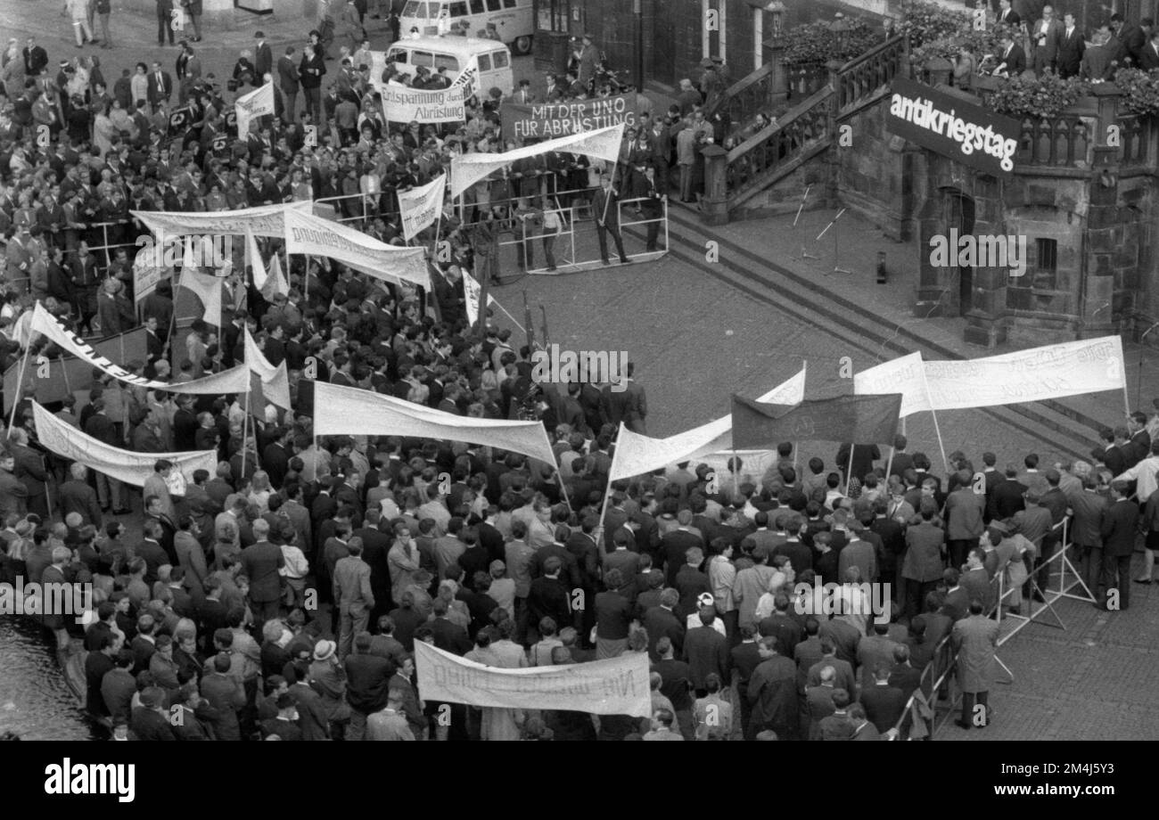 The Anti-War Day is 1 September, here in Aachen in 1965, celebrated by ...