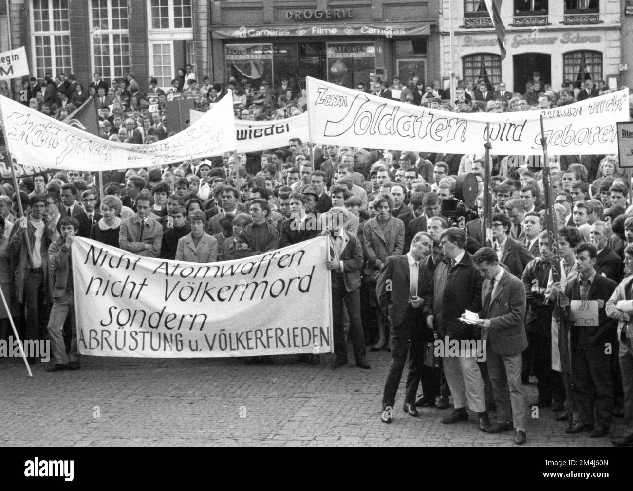 The Anti-War Day is 1 September, here in Aachen in 1965, celebrated by ...