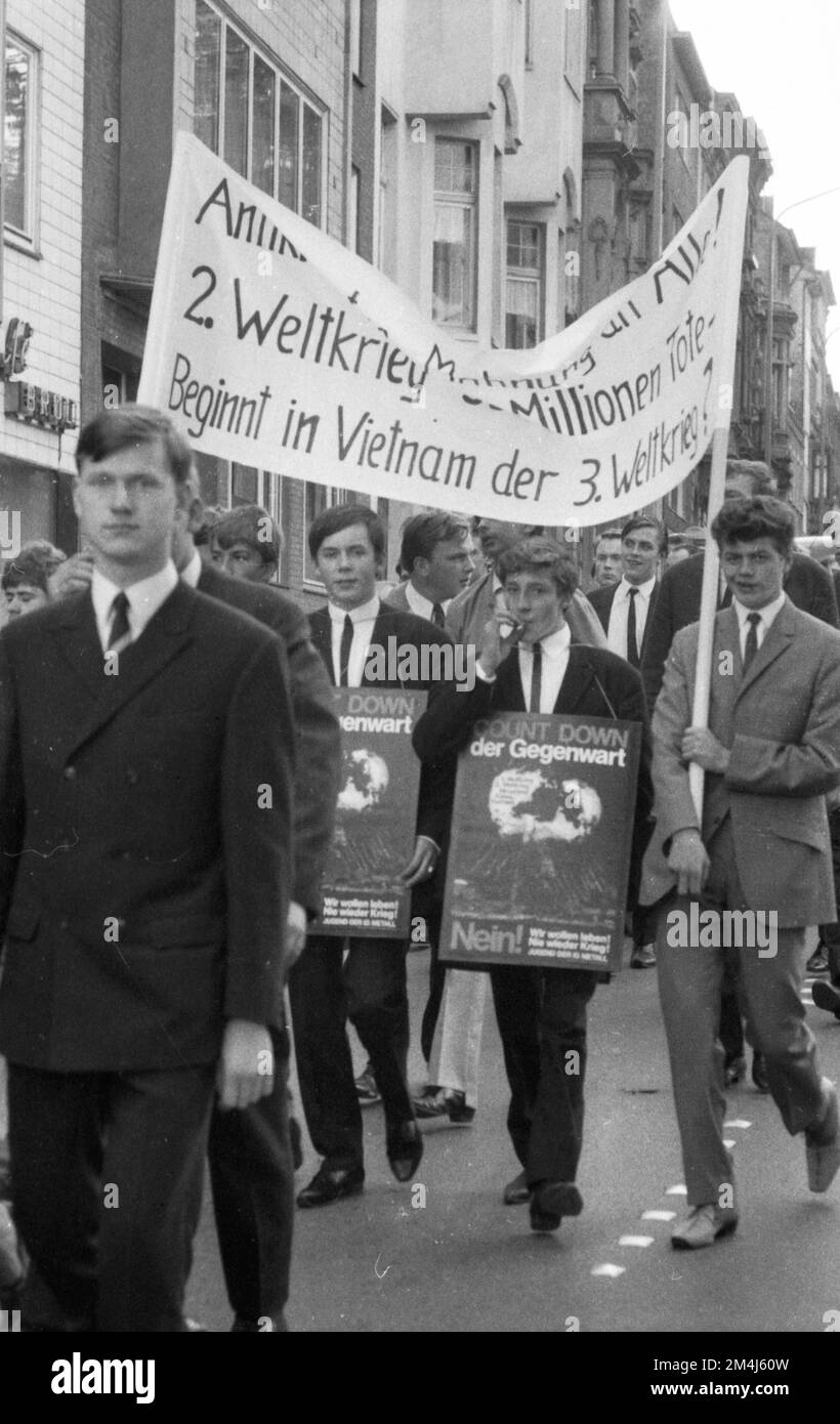 The Anti-War Day is 1 September, here in Aachen in 1965, celebrated by ...